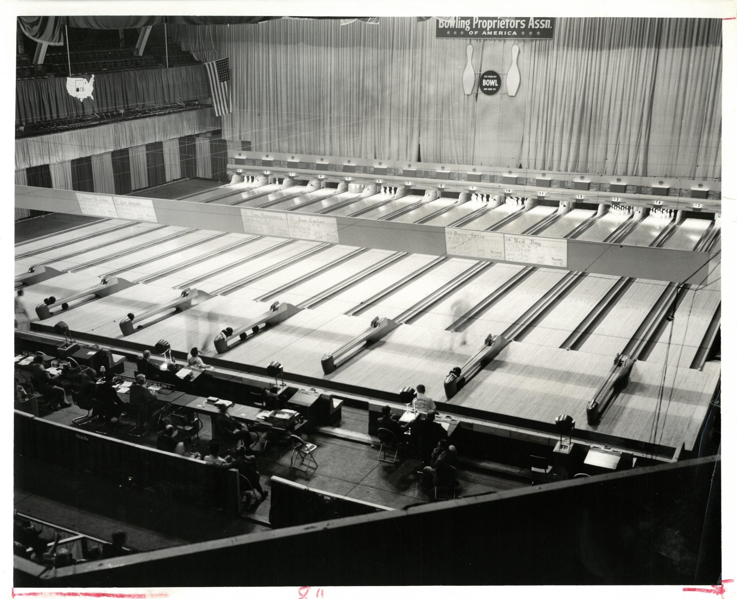 Scoreboards from a BPAA All-Star Tournament in the 1940s